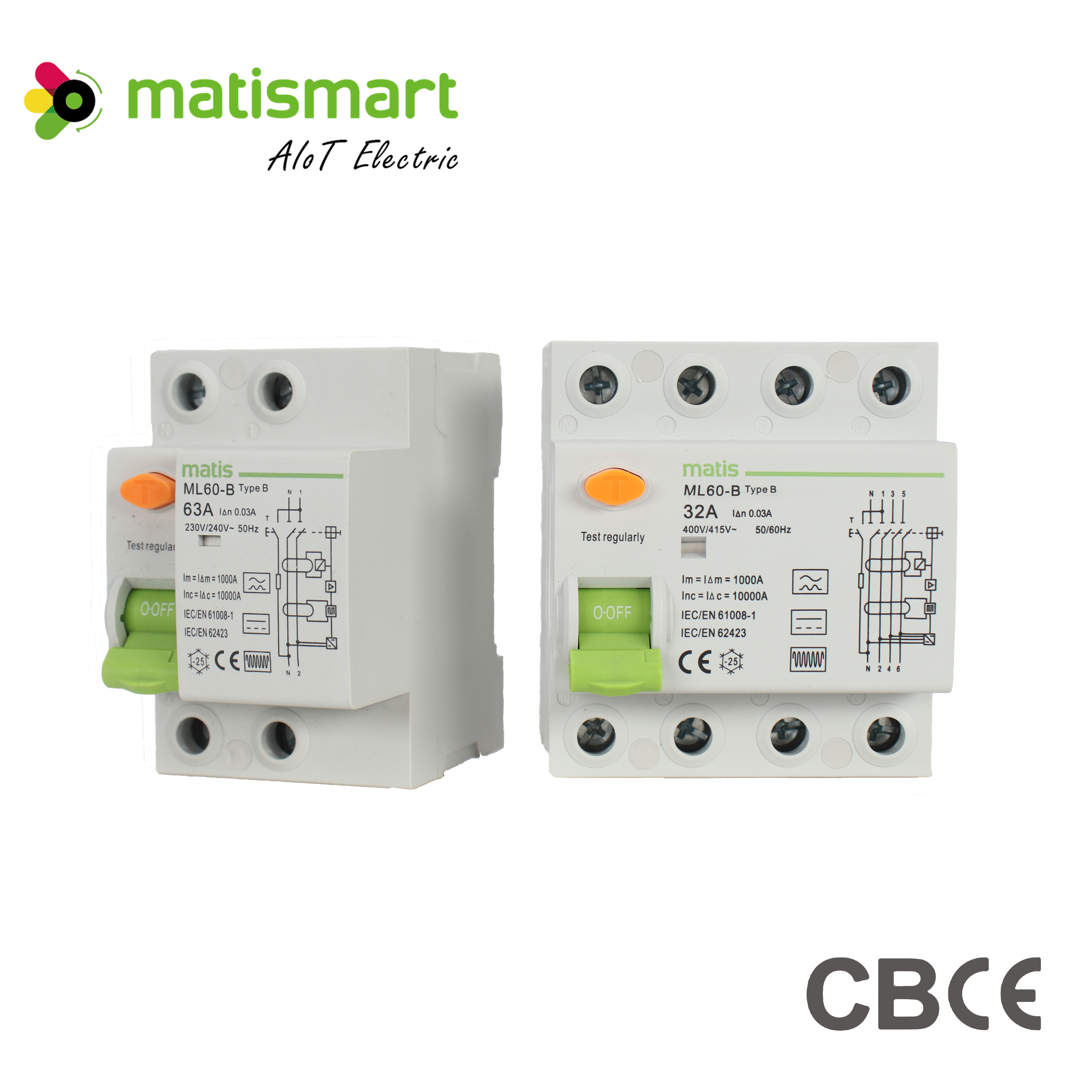 ML60 Type B RCCB | Circuit Breaker | Matismart